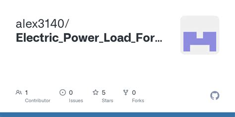 Github Alex3140electricpowerloadforecasting