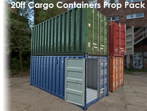 20ft Cargo Containers Pack 3d 산업도구 Unity Asset Store
