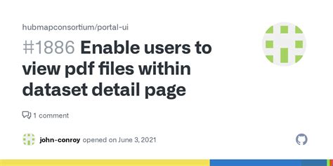 Enable Users To View Pdf Files Within Dataset Detail Page · Issue 1886