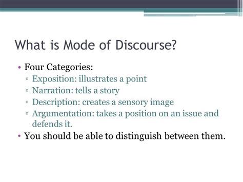 patterns of discourse