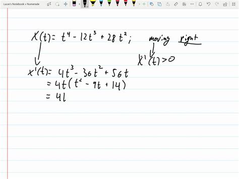 Solved An Object Moves Along The X Axis Its Position At Each Time L ≥