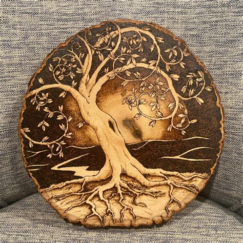 Natural Tree Trivet Set Etsy