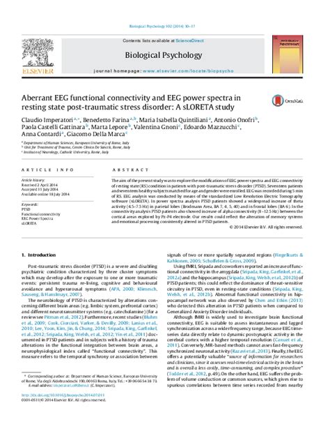 Pdf Aberrant Eeg Functional Connectivity And Eeg Power Spectra In
