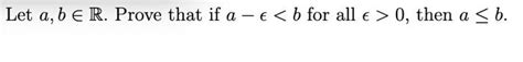 Solved Let a bR Prove that if aϵ then Chegg
