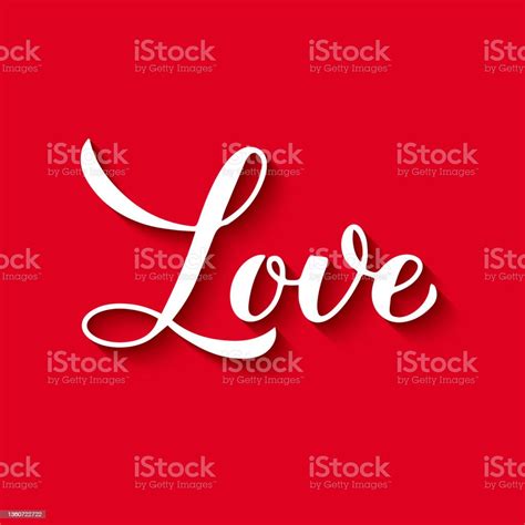 빨간 배경에 서예 손 편지를 사랑해요 발렌타인 데이 타이포그래피 포스터 배너 엽서 인사말 카드 로고 디자인 전단지 등을 위한 벡터 템플릿 14세기에 대한 스톡 벡터 아트 및