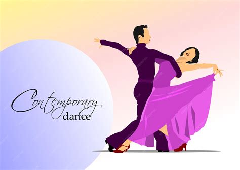 Imagem Artística De Dois Dançarinos Realizando Movimentos De Dança