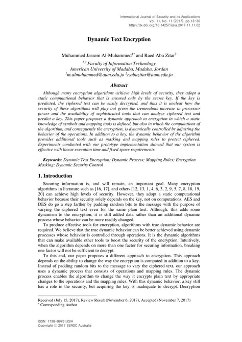 Pdf Dynamic Text Encryption
