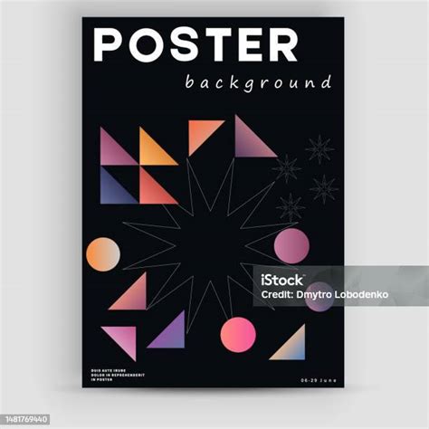 추상 미술 기하학적 포스터 디자인 레이아웃에는 편집 가능한 텍스트와 그래픽이 있습니다 현대 기하학적 구성 작품 0명에 대한 스톡 벡터 아트 및 기타 이미지 Istock