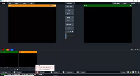 how to set video encoder and decoder on vmix software via srt