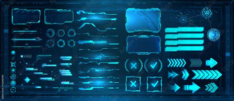 Sci Fi Digital Interface Elements Hud For Game Ui Ux Kit Futuristic User Interface Frame