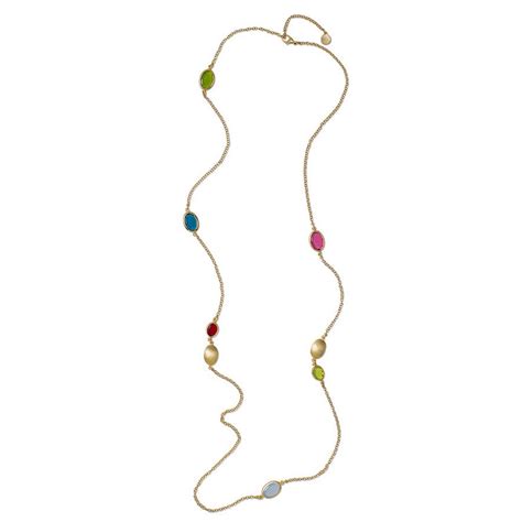 Aquaforte Caramelle Ovali Long Necklace With Muticolor Faceted Venitia