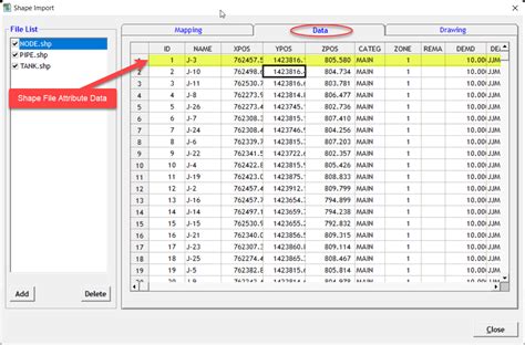 Gis Data Shape File Import And Export Water Hydraulics