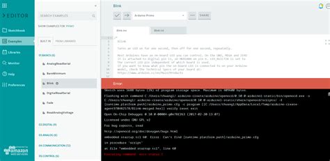 Can T Program Arduino Primo Board With Arduino Node Shield IDE 1 X
