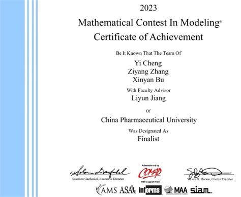 Cpu School Of Science Undergraduates Achieve In Mathematical Contest In Modeling Mcm Icm Contest