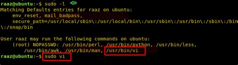 Linux Privilege Escalation Using Sudo Rights