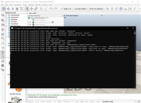 Подключение скрипта Python к симулятору Coppeliasim Занимательная