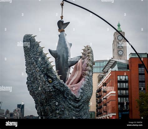 A Giant Mosasaurus Dinosaur Eating A Great White Shark Was Unveiled At