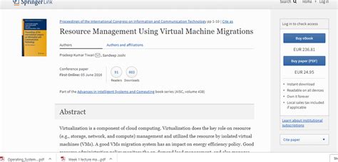 pdf resource management using virtual machine migrations