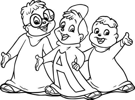 Alvin And The Chipmunks Coloring Sheets Coloring Pages