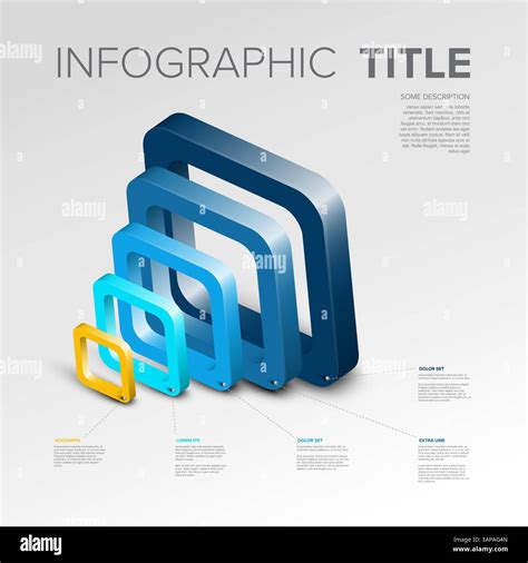 A Modern Infographic Featuring 3d Gradient Squares In Varying Sizes And