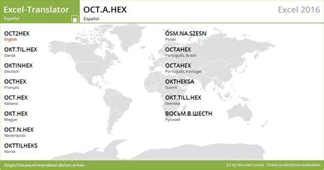 OCT A HEX Excel Translator