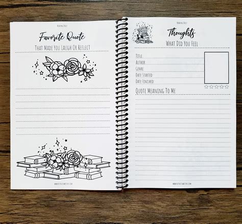 Book Lover Quotes Notebook 6 X 9 Track Your Favorite Book Quotes And What They Mean To You Book