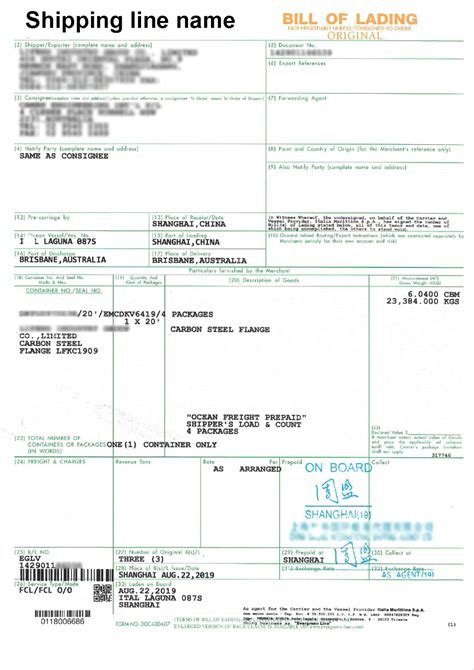 Example Ocean Bill Of Lading Hot Sex Picture