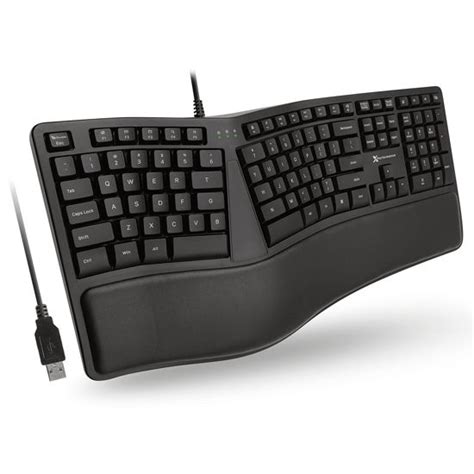 Getuscart X9 Wired Ergonomic Keyboard With Cushioned Wrist Rest Type Naturally And