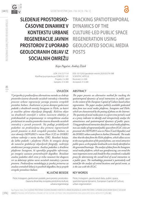 Pdf Tracking Spatiotemporal Dynamics Of The Culture Led Public Space Regeneration Using