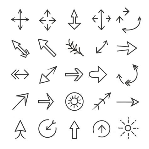 Arrows Big Black Set Icons Arrow Icon Arrow Vector Collection Arrow