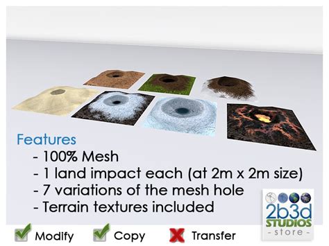 Second Life Marketplace Types Of Hole In The Ground