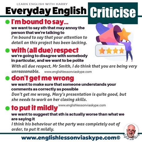 Useful Phrases For Criticising In English • Dont Be Rude