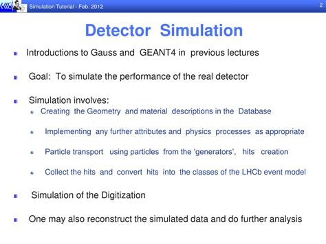 Ppt Detector Simulation And Geant4 Powerpoint Presentation Free