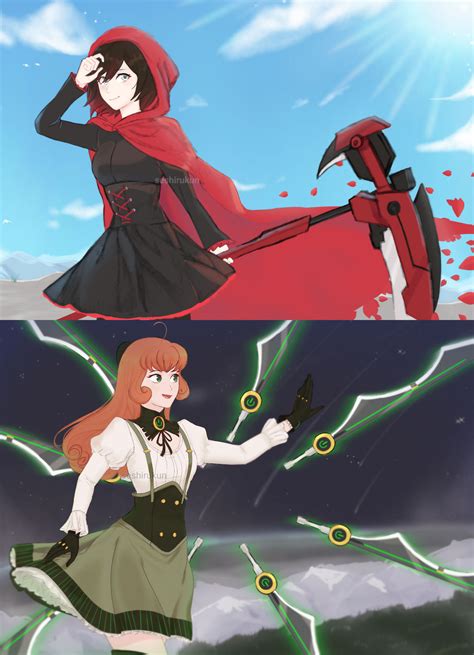 Girls And Weapons Rwby Penny And Ruby By Seshirukun On Deviantart