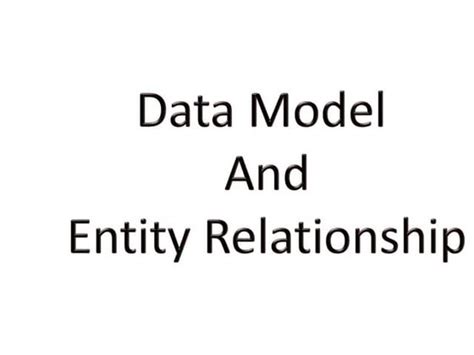 Er Model Ppt Ppt