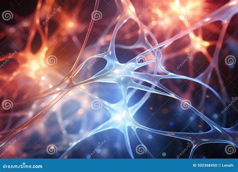 Neuron Cluster As Scientific Background Stock Illustration
