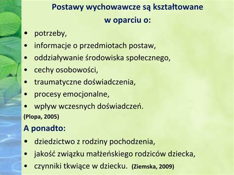 Ppt Postawy Rodzicielskie I Ich Wp Yw Na Kszta Towanie Si Osobowo Ci Dziecka Powerpoint