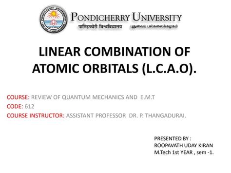 Linear Combination Of Tomic Orbitals Pdf