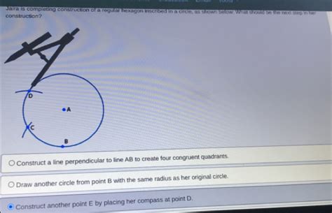 solved construction jaira is completing construction of a regular