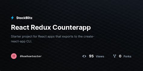 React Redux Counterapp Stackblitz