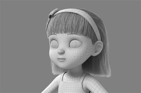 Cartoon Girl Rigged 3d Model Rigged Cgtrader
