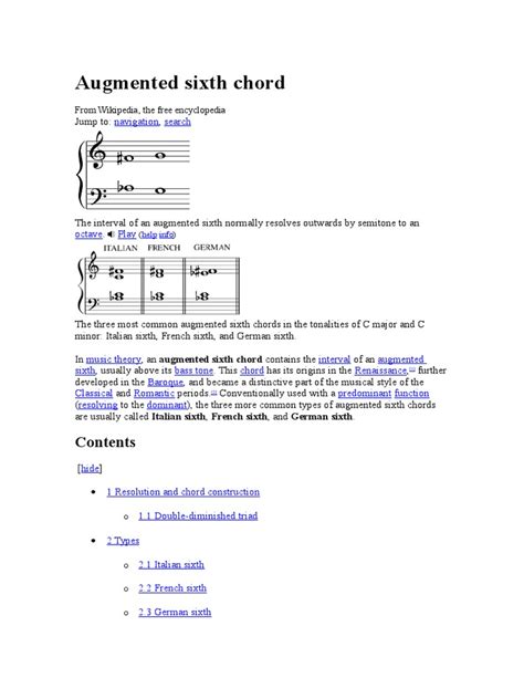 Augmented Sixth Chord Pdf Chord Music Musical Scales