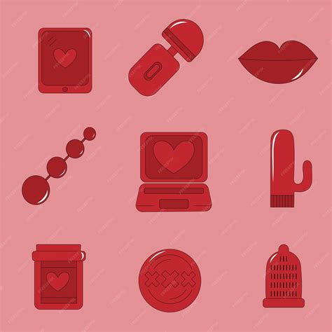 성인용 매장을 위한 밝은 섹스 토이 프리미엄 벡터