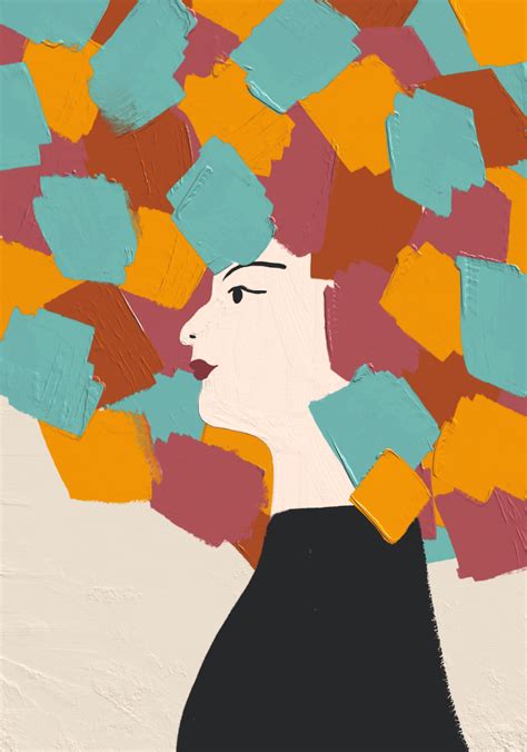 Постеры и картины ”ДЕВУШКА С ЯРКИМИ ВОЛОСАМИ ” купить в Санкт Петербурге по цене 290 ₽ 3480