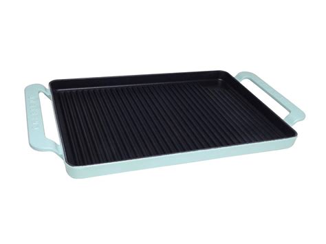 Chasseur Rectangular Grill Pan Duck Egg Blue 24cm Buy Online At