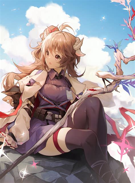 Eyjafjalla And Eyjafjalla The Hvit Aska Arknights Drawn By Jiusan Naitang Danbooru