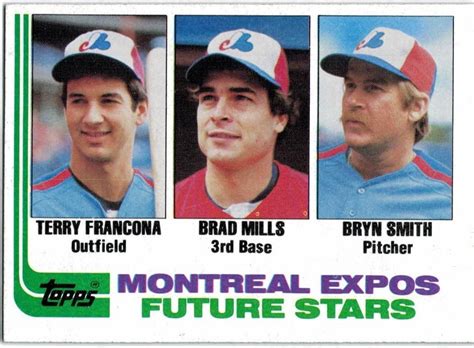 1982 Topps Montreal Expos Team Set With Terry Francona Rc