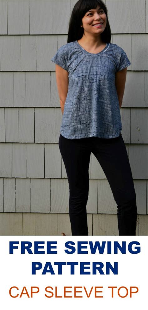 Free Sewing Pattern Cap Sleeve Top