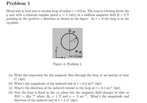 Solved Metal Wire Is Bent Into A Circular Loop Of Radius Chegg Com