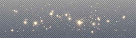 투명 배경 벡터 스타에 격리된 반짝이는 반짝이는 입자가 많은 조명 효과 프리미엄 벡터